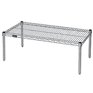 Quantum Storage Systems 243614PC Shelf Platform Rack, Chrome Finish, 24" W x 36" L x 14" H
