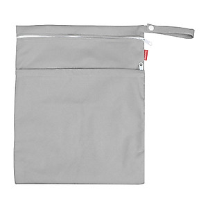 Damero 3pcs Pack Wet Dry Bag for Cloth Diapers Daycare Organizer Bag, Gray