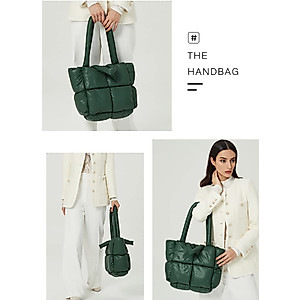 Puffer Shoulder Bag for Women Mini Down Satchel Hobo Bag Quilted Tote Bag Chic Purses 2024