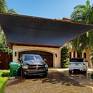 winemana 50% Black Shade Cloth, 20 x 30 FT Durable Mesh Tarp with Grommets, Garden Sunblock Shade Cloth Shading Antifreezing for Plants Cover, Greenhouse, Barns Kennel, Patio, Tomatoes