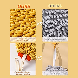 Bunnikins & Clover 4-Pack Chenille Cute Kids Hand Towel with Hanging Loop, Microfiber Plush Absorbent Toddler Hand Bath Towels for Bathroom Kitchen