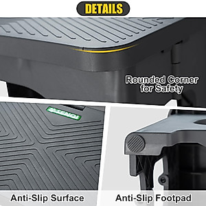 Folding 2-Step Stool for Adults Kids Non-Slip Collapsible Portable Step Stool for Kitchen Home Toilet Bedroom Office Bathroom Rv,Holds 300 Lbs(Grey)