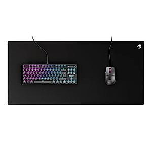 ROCCAT Sense Core XXL PC Gaming Mousepad, Non-Slip Rubber Back, Balanced Micro-Weave Cloth Surface, Durable Computer Desk Mat, Rectangle, XXL, Black