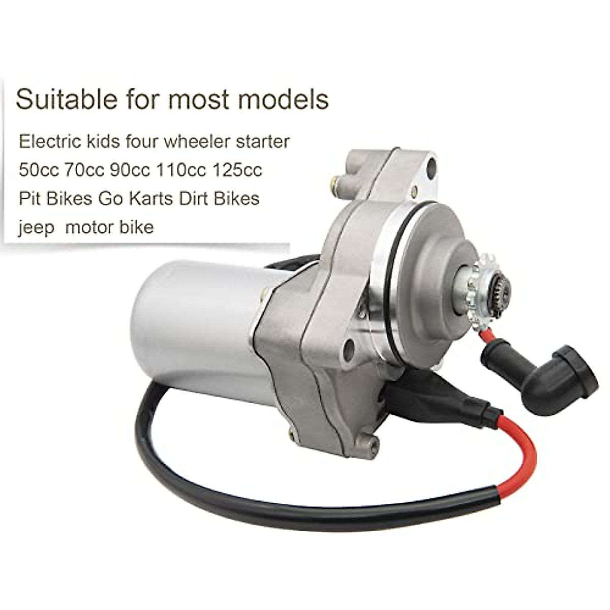 3 Bolt Starter Compatible for 125cc 110cc 100cc 90 cc 70cc 50cc Tao Tao ATV Dirt Bike Go Karts Four Wheeler Pit Bike 3 Bolt Starter Motor with Line