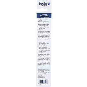 Fuchs: Pure Natural Bristle Record V Adult Medium Toothbrush, 1 ct (5 Pack)