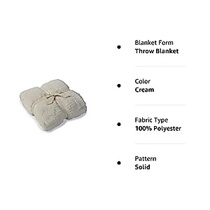 Barefoot Dreams CozyChic Throw - Cream - 54 x 72 in