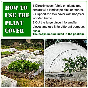 Plant Covers Freeze Protection, 10ft×33ft Reusable Rectangle Frost Protection Floating Row Cover Plant Blanket Garden Winterize Cover for Cold Weather Snow