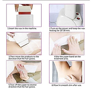 AllStyle By Patel Professional Depilatory Hair Removal Wax Warmer Kit, Wax Roller Kit with Heater Base for Hands, Legs, Armpit, Bikini (Single+Wax)