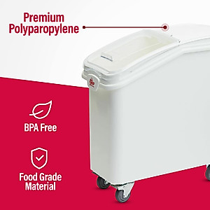 Bakn 21 Gallon / 335 Cup Mobile Ingredient Bin with Sliding Lid & Scoop Included