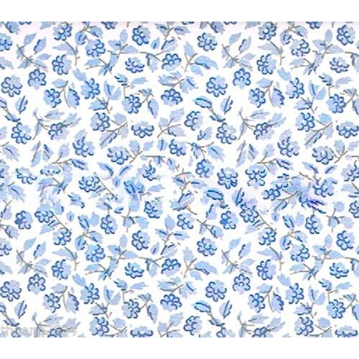Vintage Self-Adhesive Vinyl Contact Paper for Shelf Liner, Drawer Liner and Arts and Crafts Projects 9 Feet by 18 Inches (Vintage Shabby Chic Blue Floral Pattern)