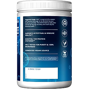 MRM Nutrition L-Glutamine | 5000mg | Recovery | Amino Acid | Muscle Support | Immune + Gut Health | Fermented | 65 Servings