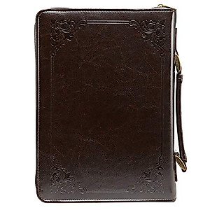Brown Embossed "Holy Bible" Bible / Book Cover (Medium)