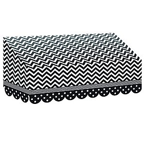 Teacher Created Resources Black and White Chevrons and Dots Awning (77164)