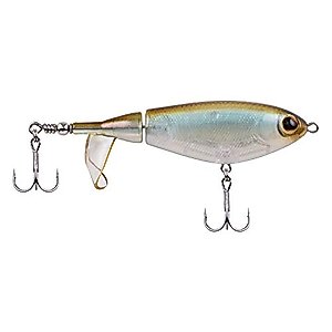 Berkley Choppo Topwater Fishing Lure, Perfect Ghost, Size 105, Cupped Propeller Tail for Balance of Sound and Spray, Equipped with Sharp Fusion19™ Hook