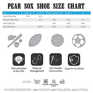 PEAR SOX Striped OTC Baseball, Softball, Football Socks (B) Brown, White, Orange (XS)