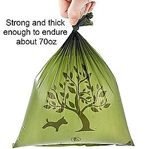 HIPIPET 360 Pack(24 Roll) Dog Poop Bag,Earth-Friendly Partially Biodegradable Poop Bags,15% Thicker and Tougher Leak-Proof Dog Waste Bags.(Green)