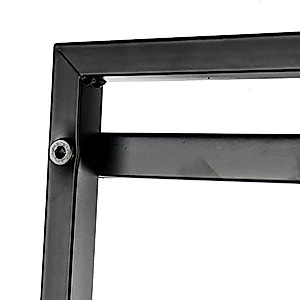 4 Tier Heavy Duty Metal Leaning Ladder Shelf Bookcase Bookshelf Storage Shelves, Black