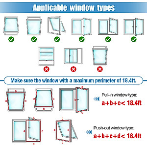 560CM/220" Universal Window Seal for Portable Air Conditioner- Casement Window AC Adapter Portable AC Window Cloth Seal Air Exchange Guards Kit with Zipper to Keep Indoor Cool for a Long Time(White)