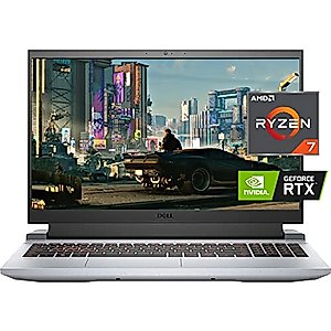 Dell G15 Gaming Laptop, 15.6 inch FHD 120Hz Display, AMD Ryzen 7 5800H 8-Core Processor, NVIDIA GeForce RTX 3050Ti, Backlit Keyboard, Wi-Fi 6, Windows 11, Phantom Grey (32GB RAM | 1TB PCIe SSD)