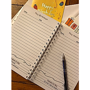 Large Print Address Book with A-Z Tabs Birthday Anniversary Calendar Family Record Keeper Personalized Gifts