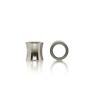 Forbidden Body Jewelry Pair of 00g (10mm) Hand Polished Surgical Steel Saddle Fit Tunnel Plugs