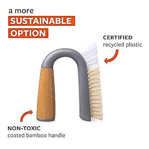 Full Circle Grunge Buster Grout & Tile Scrub Brush, Grey