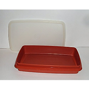 Vintage Tupperware, Paprika Red, Meat Cheese or Deli Keeper
