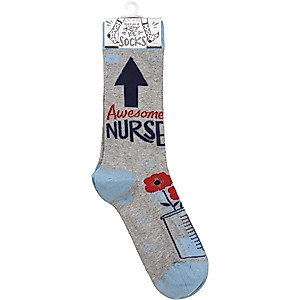 Primitives by Kathy LOL Made You Smile Silly Socks, Awesome Nurse