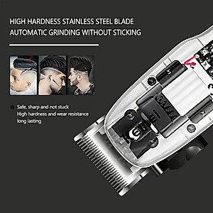 KEMEI Electric Hair Clippers for Men, Cordless Professional Rechargeable Barber Clipper, Zero Gapped Hair Trimmer with LED Display, Barber Trimmer Hair Cutting Kit for Family
