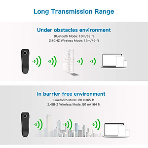 NETUM Bluetooth Mini 1D Barcode Scanner, 3-in-1 Portable Automatic USB Wireless CCD Bar Code Scanning Support Screen Scan, for Tablet iPhone IPad Android Windows Mac Pos - C740