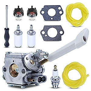 Adefol RY08420A Backpack Leaf Blower Carburetor and Carb Adjusting Tools for Ryobi BP42 RY08420 with Fuel Filter Line Replacement Parts for 308054079 530069247