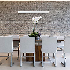 Globe Electric Calypso 20W Integrated LED Pendant Lighting, Chrome, Frosted Acrylic Shade, 1700 Lumens, Warm White 3000 Kelvin, 80 CRI