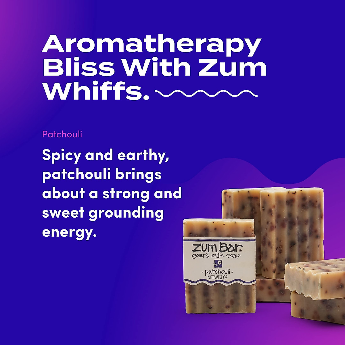 Zum Bar Goat's Milk Soap - Patchouli - 3 oz (6 Pack)