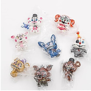 8 Pcs Five nights Cake Topper Set, PVC Five nights Figures Toy, Children's Birthday Cake Decoration and Shower Birthday Party Supplies.