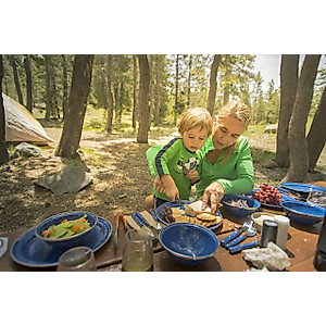 GSI Outdoors Pioneer 10.375 Inch Camp Dinner Plate with Stainless Rim for Camping or Cabin