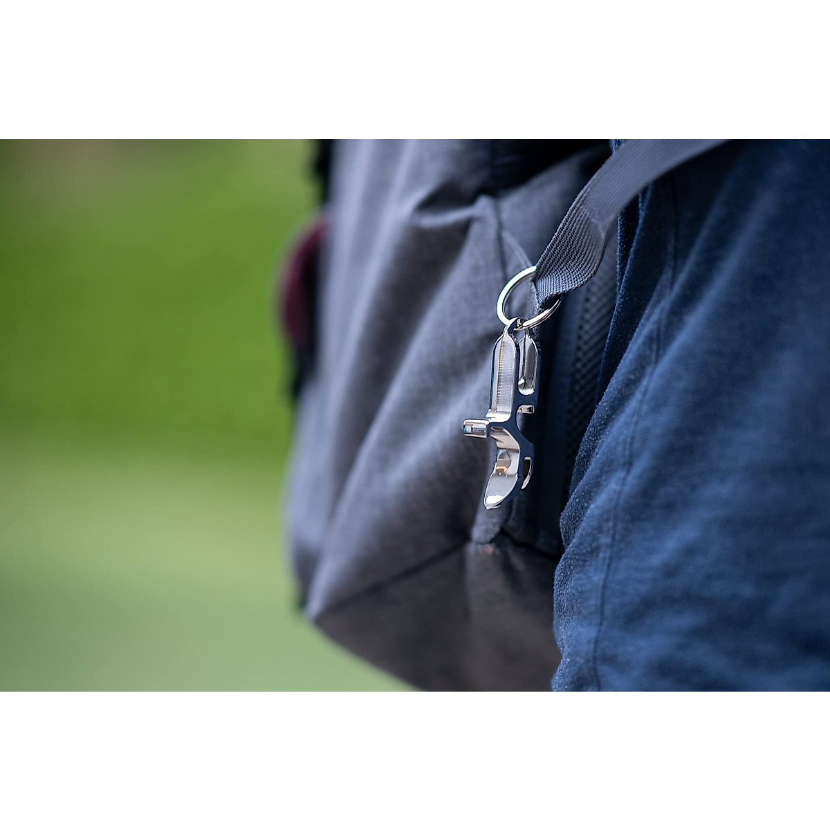 Metal Shotgun Tool Bottle Opener Keychain - 2 pack - 4 in 1 Shotgun Tool, Bottle Opener, Beer Tab Opener, Keychain - Extremely Durable Drinking Tool (Stainless Steel)