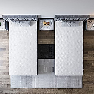 Sleepmax 3 Inch Twin Memory Foam Mattress Topper - Medium Soft Adds Comfort - Gel Infused Twin Size Foam Mattress Pad for Mattress, Foam Bed Topper with Zippered Cover