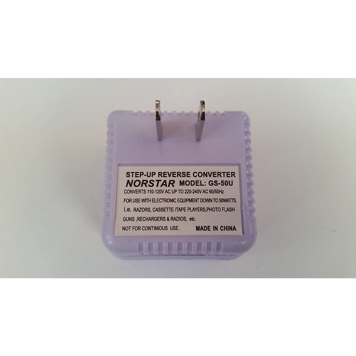 Norstar 50 Watt Step Up Reverse Compact International Travel Voltage Converter