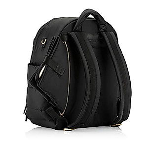 Itzy Ritzy Dream Diaper Bag Backpack - Compact Baby Backpack Diaper Bag with 14 Pockets, Changing Pad, Stroller Straps, Laptop Pocket & Comfortable Straps (Midnight Black)
