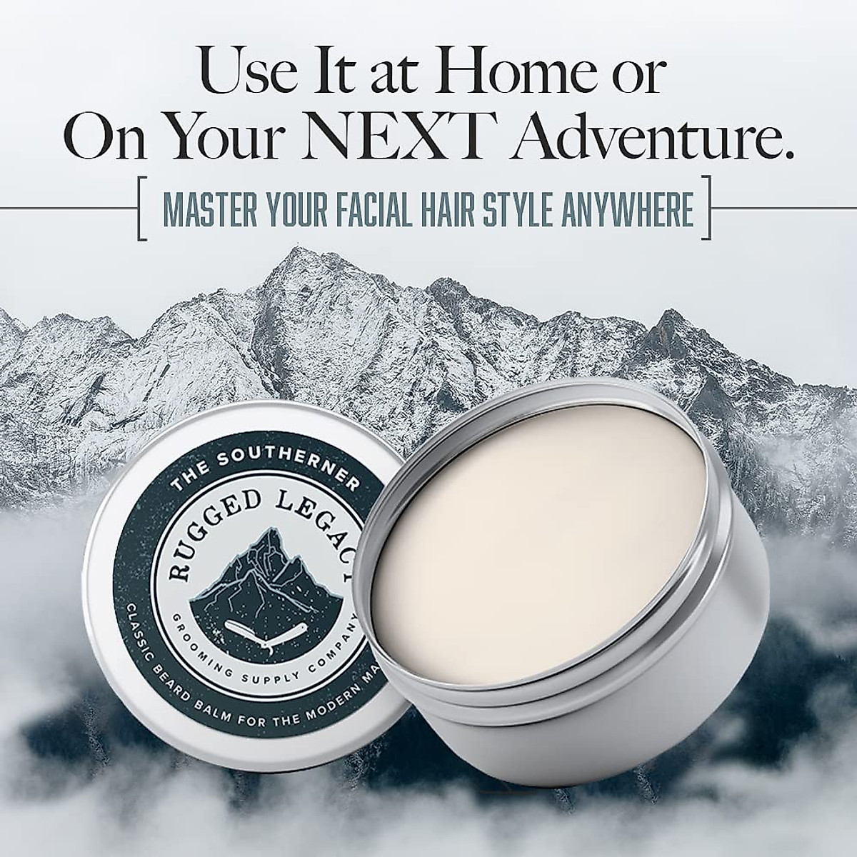 Rugged Legacy - Beard Balm, The Southerner 2oz Beard Balm for Men, Scented Beard Balm with a Hint of Fresh Cut Tobacco Leaves, Beard Styling Balm Made with Natural Oils that Enrich Your Entire Beard