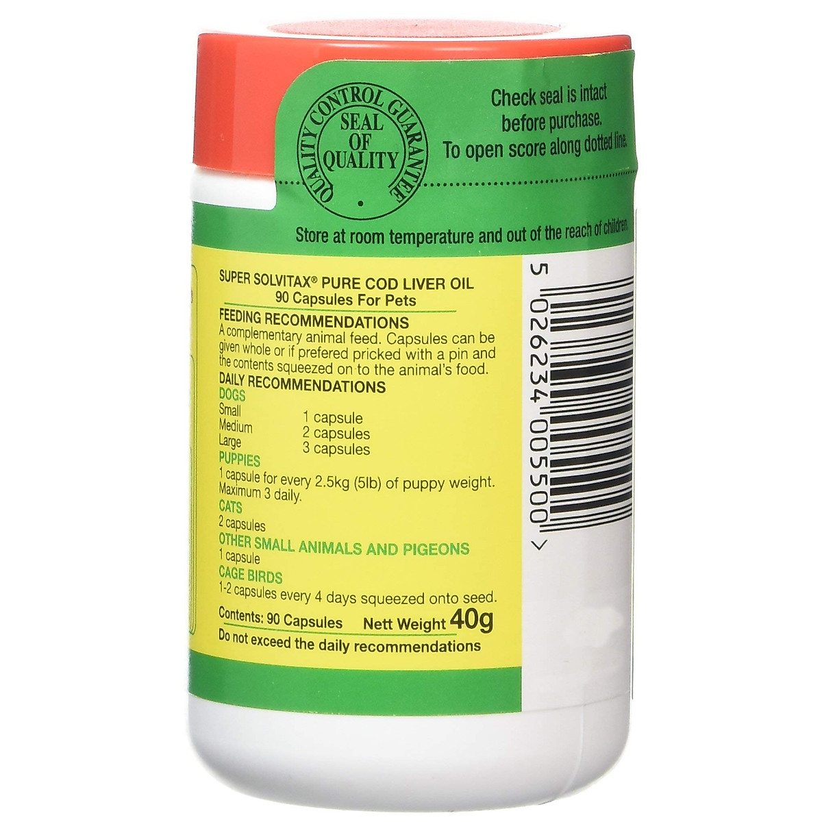 Super Solvitax Pure Cod Liver Oil Capsules, 90 Tablets