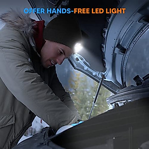 PASTACO Christmas Stocking Stuffers Birthday Gifts for Men Women LED Beanie Hat Light Black