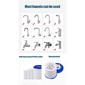 WXKN Stainless Steel Booster Faucet Filter, Splashproof Nozzle for Kitchen Bathroom