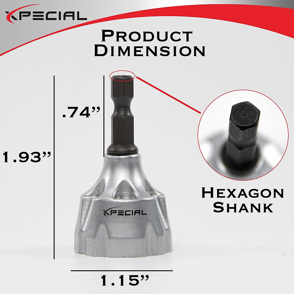 Deburring External Chamfer Tool, with Tungsten Carbide Blade, Deburring Chamfering Drill Bit, Remove Burr Tools Quick Release Hex Shank. Improved Durability and Sharpness. Fits 1/8" to 3/4".
