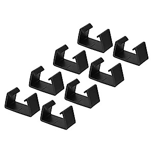 PATIKIL Patio Furniture Clips, 8 Pack 71mm Dia Sofa Rattan Furniture Clamps Wicker Fixed Connection Chair Fasteners for Outdoor Garden, Black