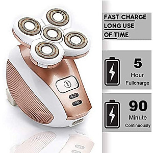 Painless Electric Razor for Women, Rechargeable Waterproof Electric Shaver, Cordless Hair Remover for Legs Face Lips Bikini Body Trimmer - As Seen On TV (Upgraded)