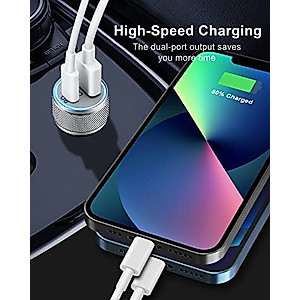 [Apple MFi Certified] iPhone 13 12 Fast Charger, TIKALONG 38W USB C Car Charger + 2 X 3FT Lightning Cable + 20W PD USB C Wall Charger Block Fast Charging for iPhone 13/12 Pro Max/11/XS/X/XR/8, iPad