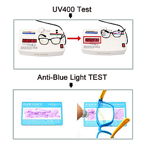 AHXLL Kids Blue Light Blocking Glasses 2 Pack, Anti Eyestrain & UV Protection, Computer Gaming TV Phone Glasses for Boys Girls Age 3-9 (Transparent Purple+ Transparent Pink)