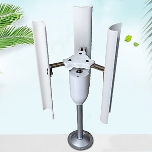 DIY Three-phase Permanent Magnet Generator, 3-Blade Vertical Axis Wind Turbine Model Wind Power 12V 30W Teach Model