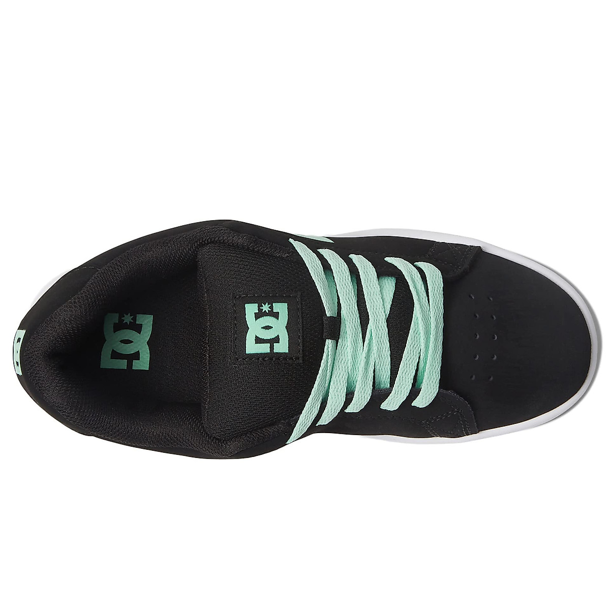 DC Womens Gaveler Casual Low Top Skate Shoes Sneakers Black/Green 8.5 B - Medium